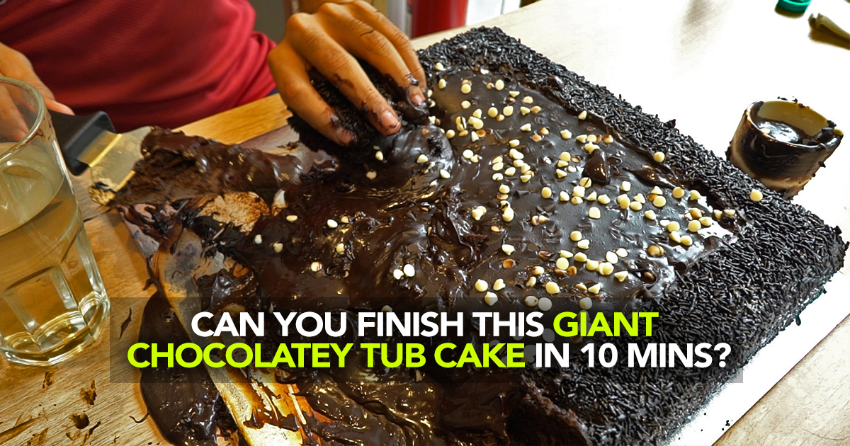 Can You Finish This Giant Chocolate Tub Cake Within 20 Minutes In ...