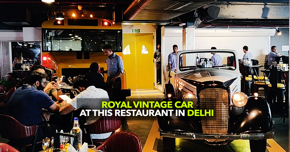 A Vintage White 1947 Chevy Parked Inside a Garage Bar In Delhi | Curly ...