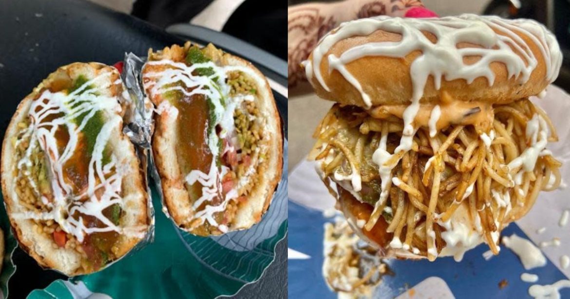 Delhi's Dilkhush Burger Wala Makes A Quirky Chowmein Burger And We're ...
