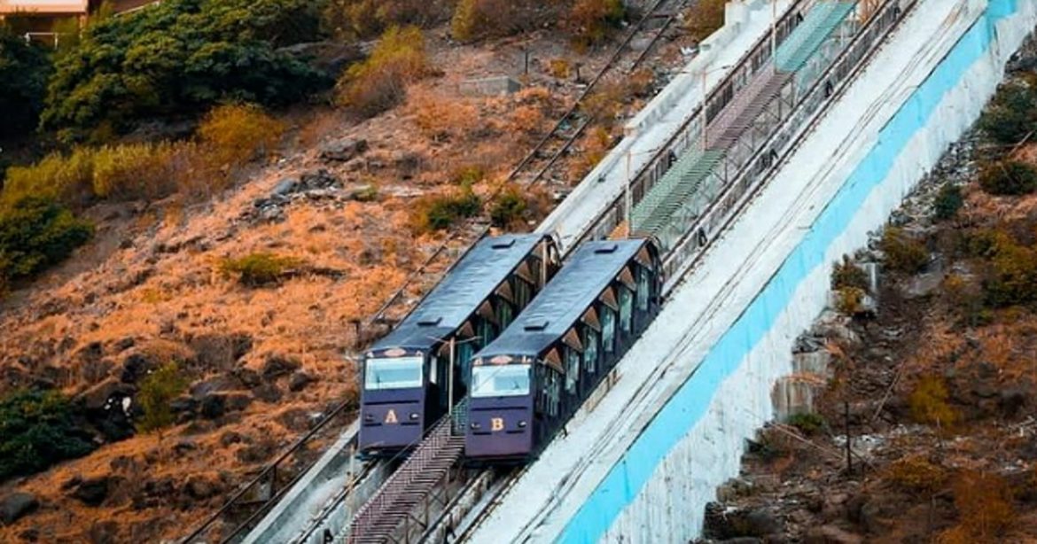This Nashik Temple Has India's First Funicular Trolley That Ferries ...