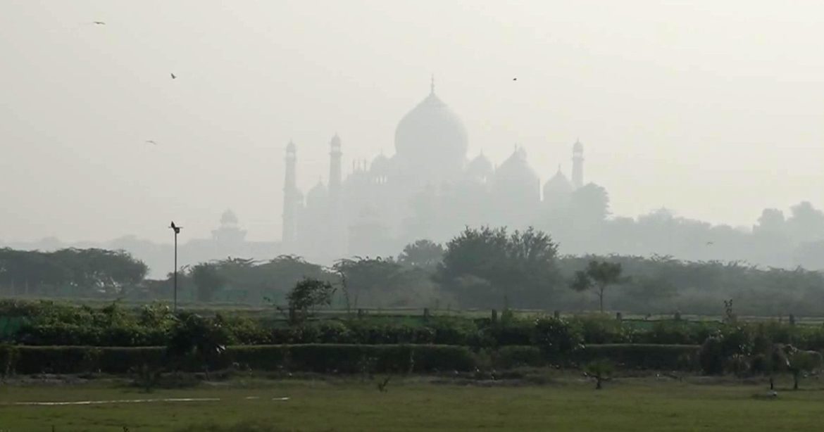Taj Mahal Not Visible As It Is Covered Behind Blanket Of Smoky Haze ...