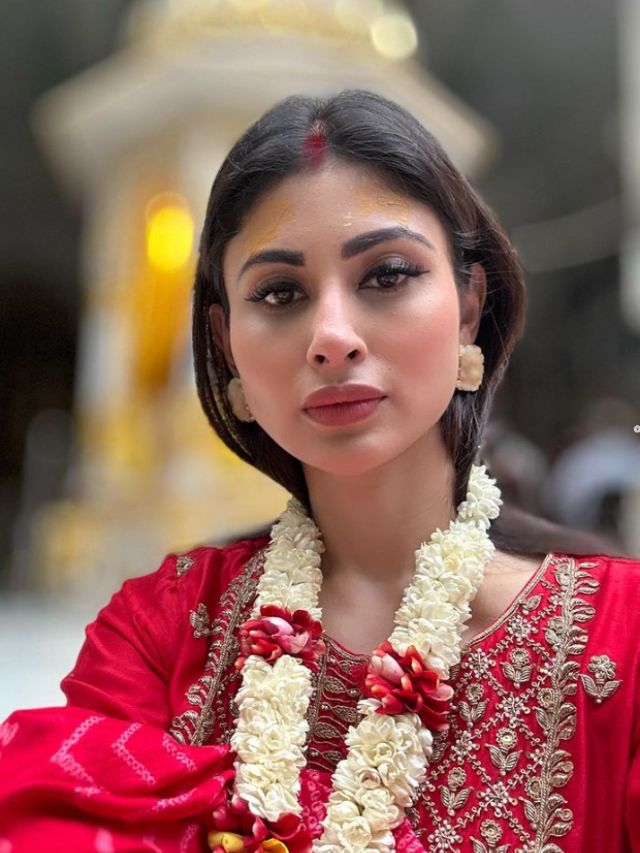 Mouni Roy Visits The ISKCON Temple In Juhu, Mumbai