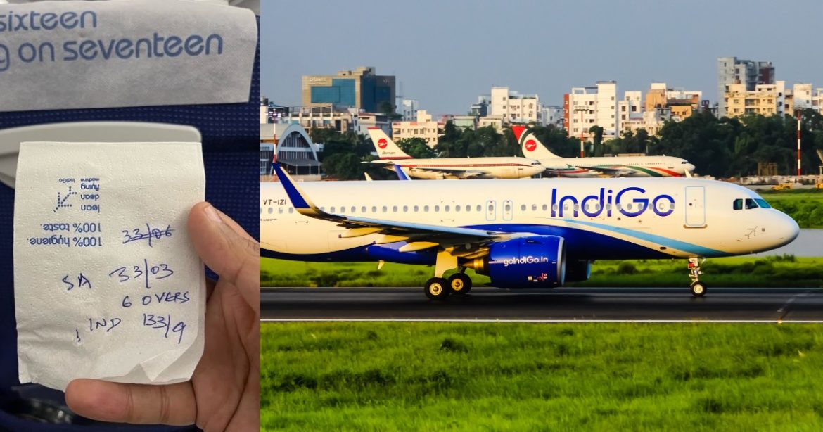 IndiGo Pilot Scribbles Match Scores On Tissue & Hands It To Passenger