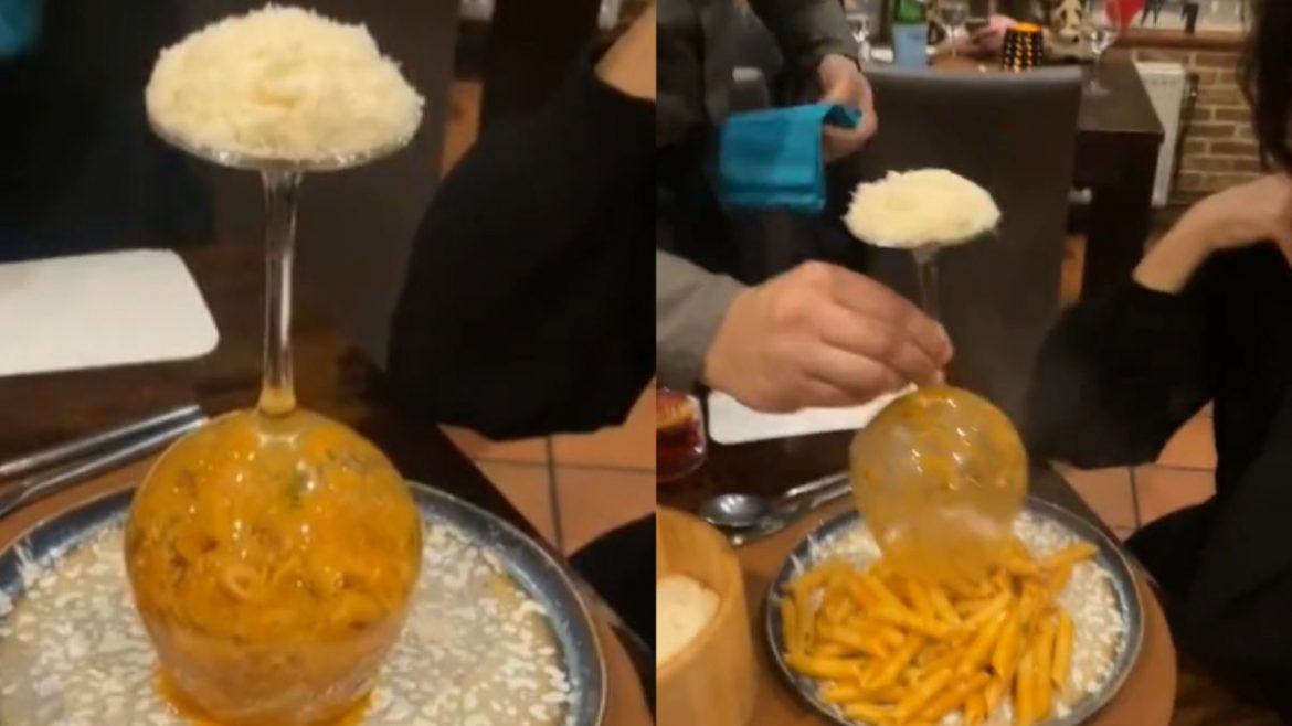 Ever Had Pasta Served From A Wine Glass? Watch This Video & See This ...