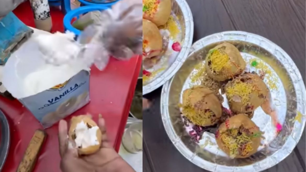 Pani Puri Is Served With Ice Cream Here, Take A Look At Another Fusion ...