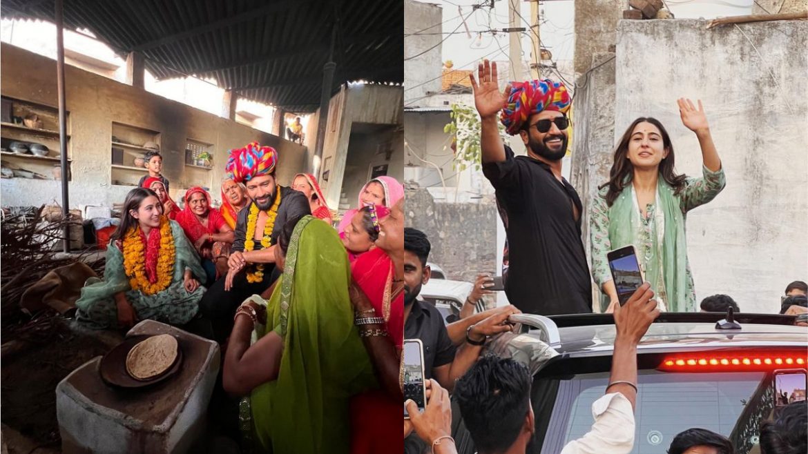 Vicky Kaushal & Sara Ali Khan Relish Rajasthani Roti Sabzi & Have A ...
