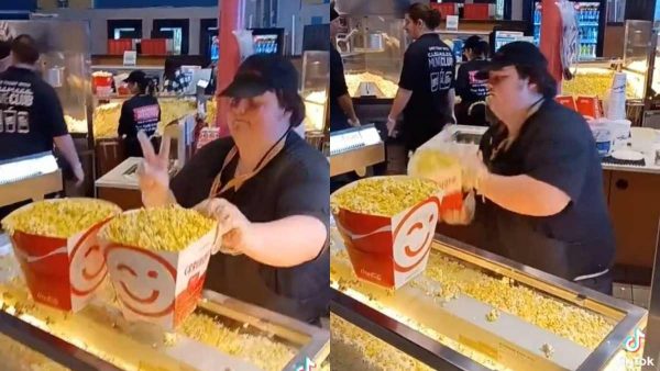 Watch: This Theatre Employee Has Super Cool Way Of Serving Popcorn & We ...
