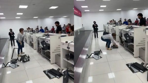 Angry Woman Slams 4 Computers To The Ground At Mexico Airport Over ...