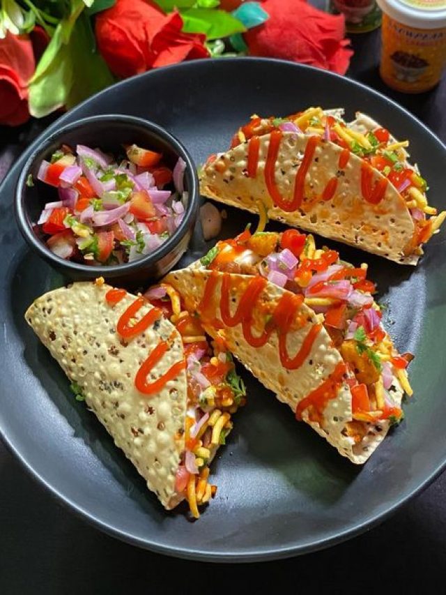 Recipe: Try This Guilt-Free Crunchy Taco Made From Papad