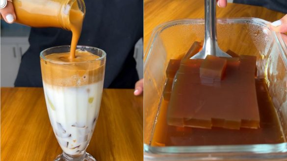 Coffee Lovers, Try This Frothy Coffee Topped With Japanese Coffee Jelly ...