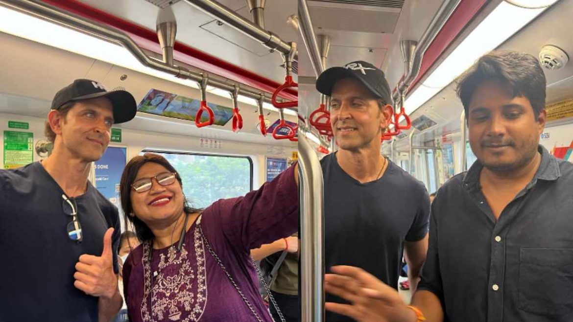 Hrithik Roshan Takes The Mumbai Metro To Work; Poses For Selfies With ...