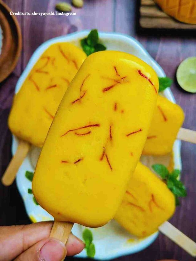 Get The Best Of Mango Lassi & Chuski With THIS Mango Lassi Popsicle Recipe