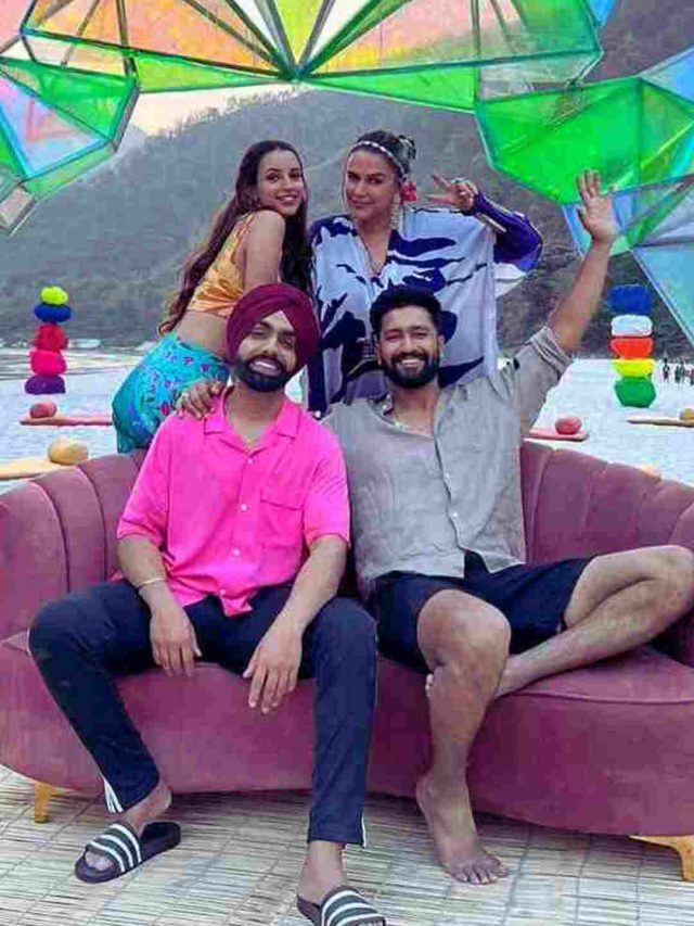 Neha Dhupia Shares BTS Pics From Bad Newz Sets; Chills With Vicky ...