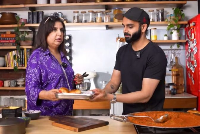 Chef Sanjyot Keer Teaches His Viral Pav Bhaji Recipe To Farah Khan ...