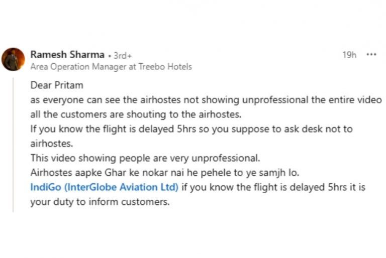 Passenger Criticises IndiGo Crew For "Unprofessional Behaviour" Over 5 ...